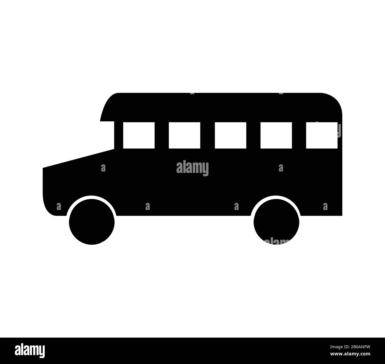 school bus icon illustrated in vector on white background Stock Vector ...