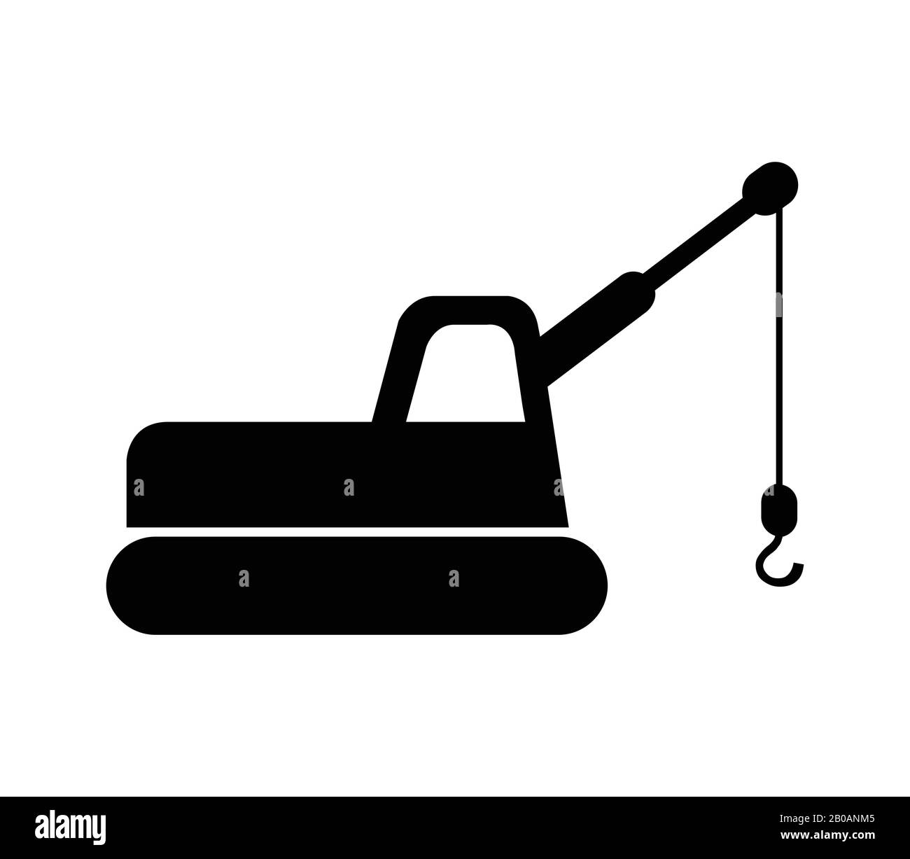 crane icon illustrated in vector on white background Stock Vector Image ...