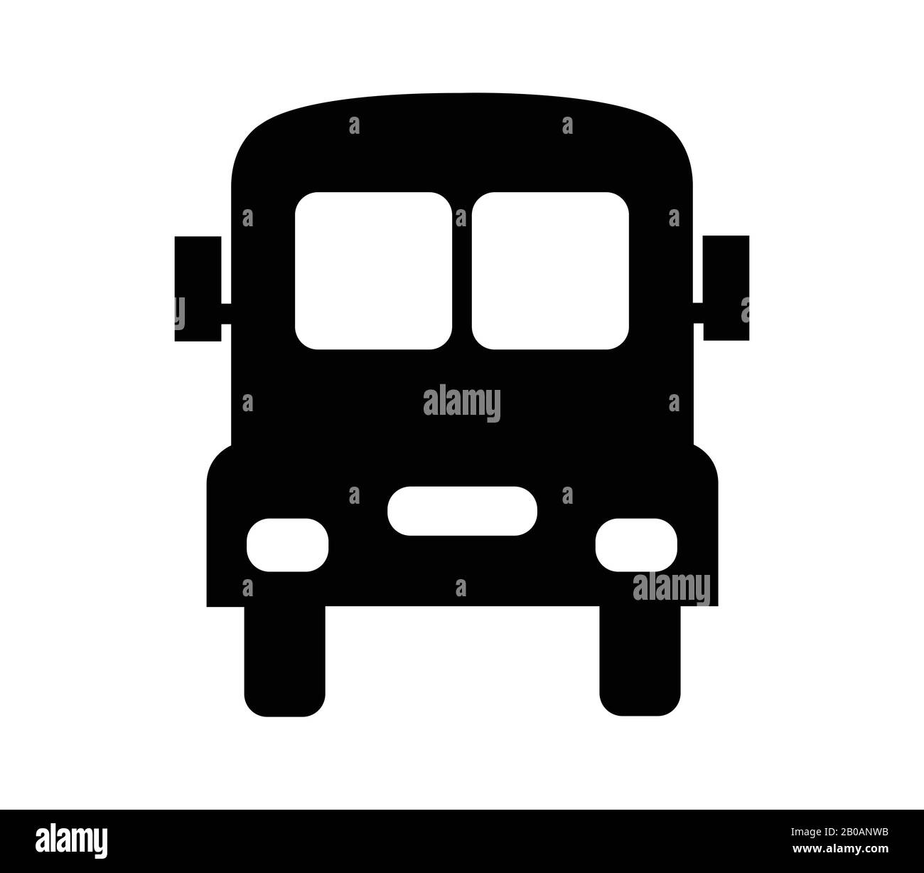 school bus icon illustrated in vector on white background Stock Vector ...