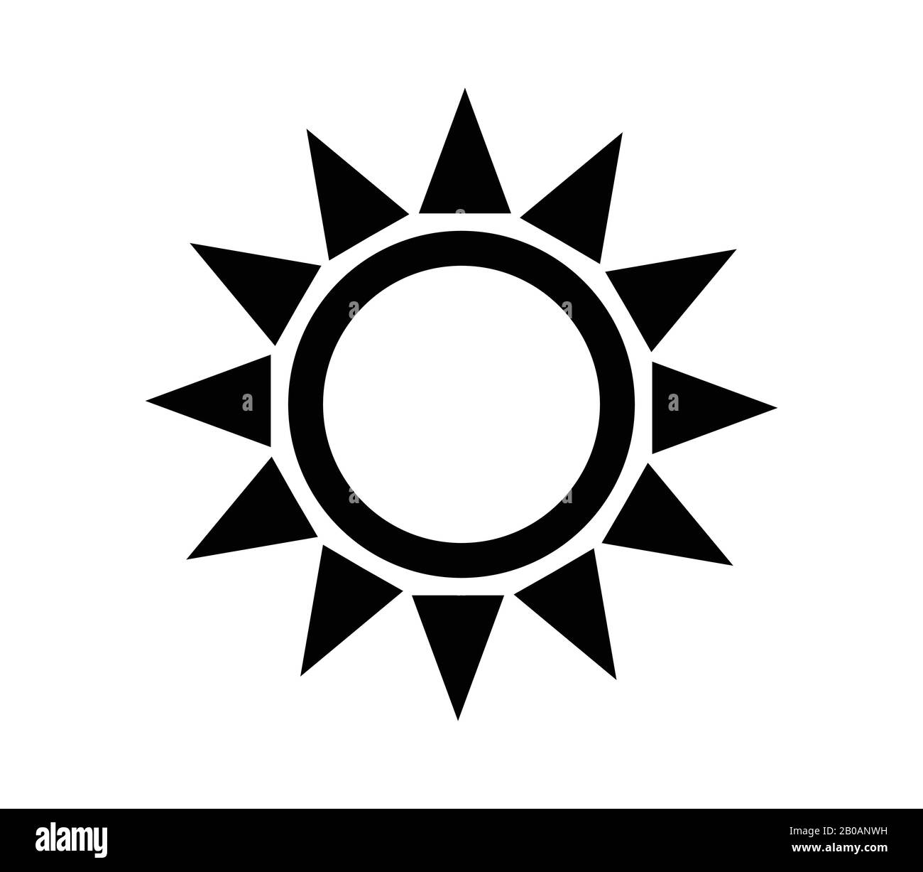 sun icon illustrated in vector on white background Stock Vector Image ...