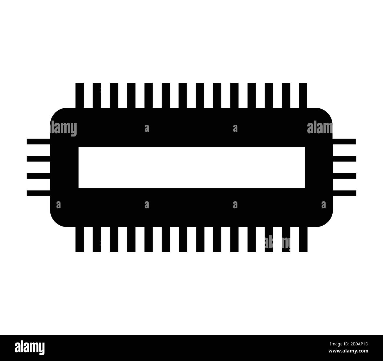 microchip icon illustrated in vector on white background Stock Vector ...