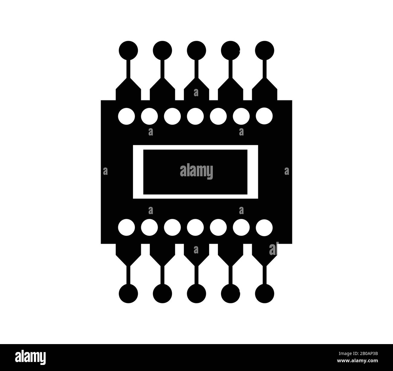 microchip icon illustrated in vector on white background Stock Vector ...