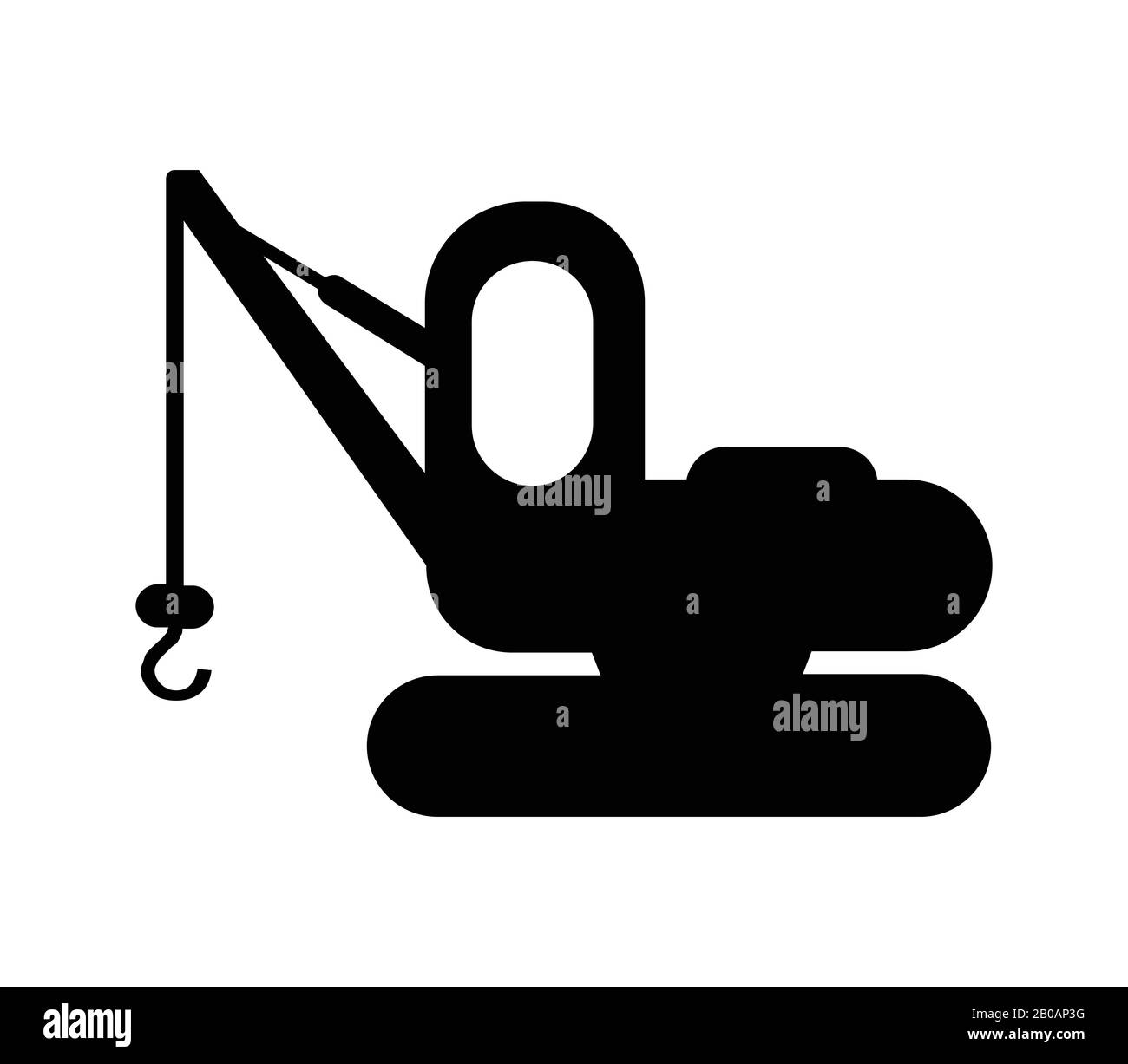 crane icon illustrated in vector on white background Stock Vector Image ...