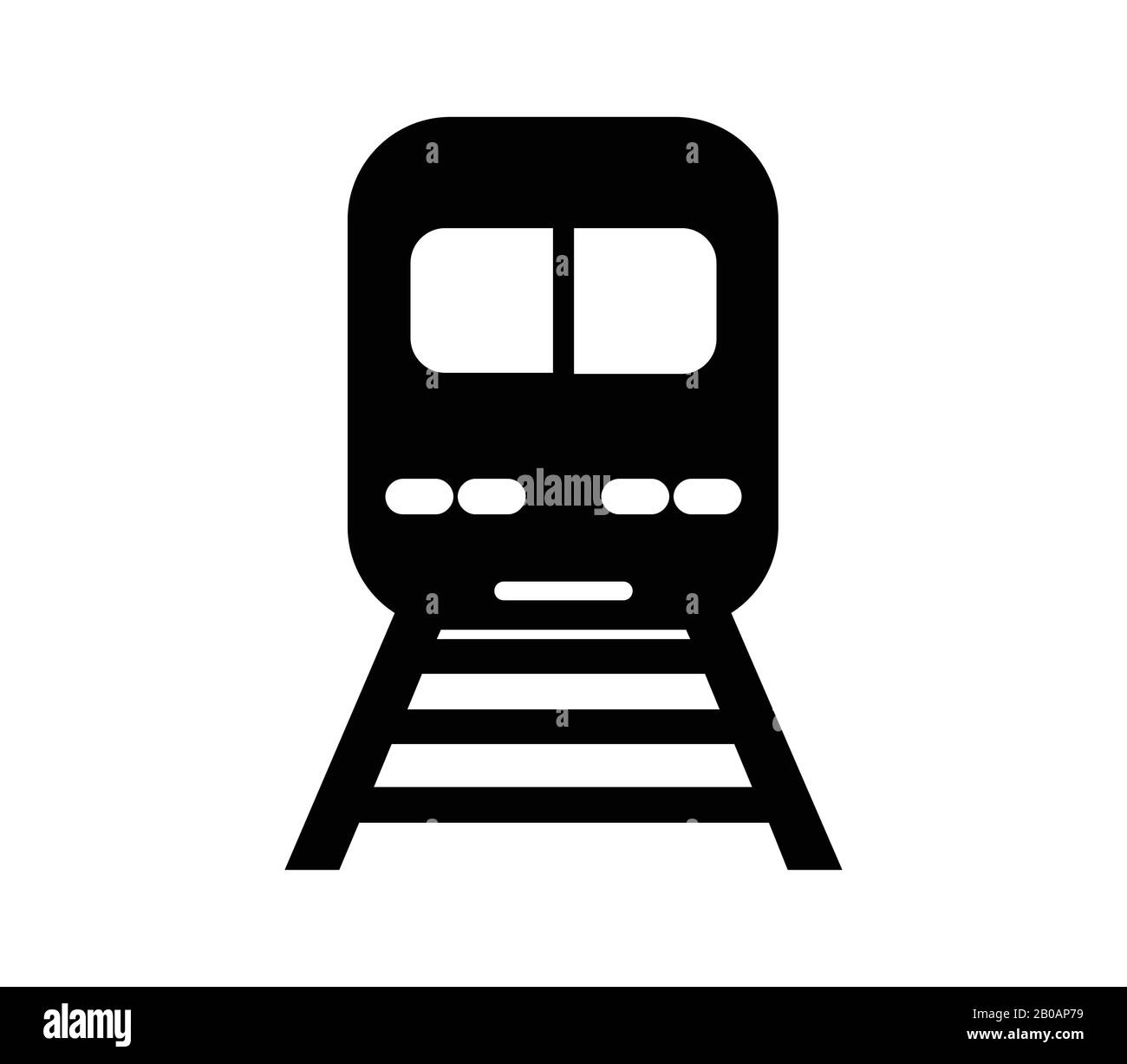 train icon illustrated in vector on white background Stock Vector Image ...