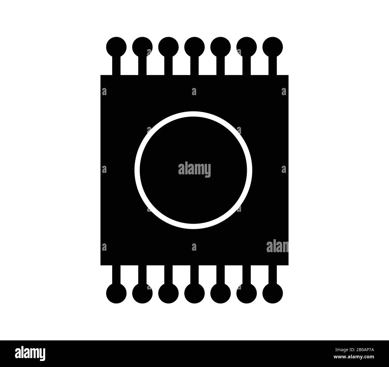 microchip icon illustrated in vector on white background Stock Vector ...