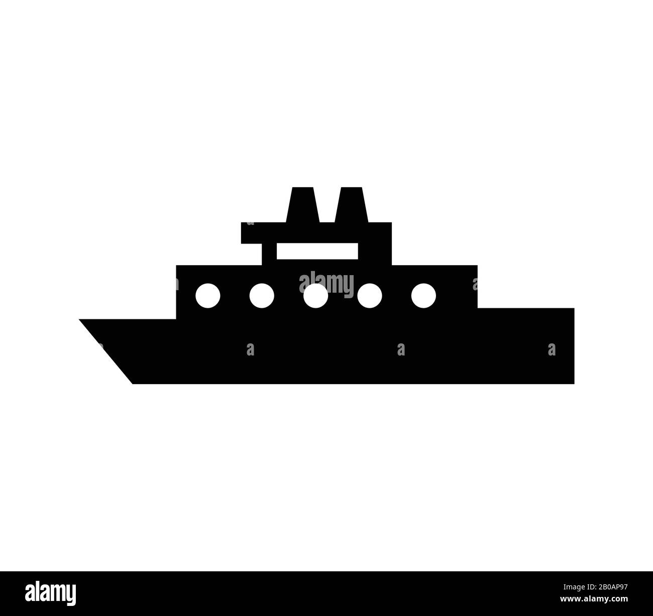 ship icon illustrated in vector on white background Stock Vector Image ...