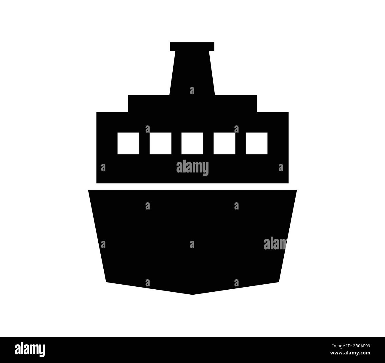 ship icon illustrated in vector on white background Stock Vector Image ...