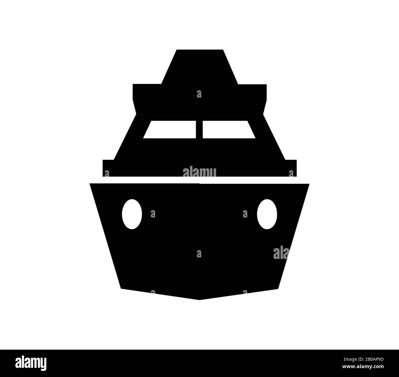 ship icon illustrated in vector on white background Stock Vector Image ...