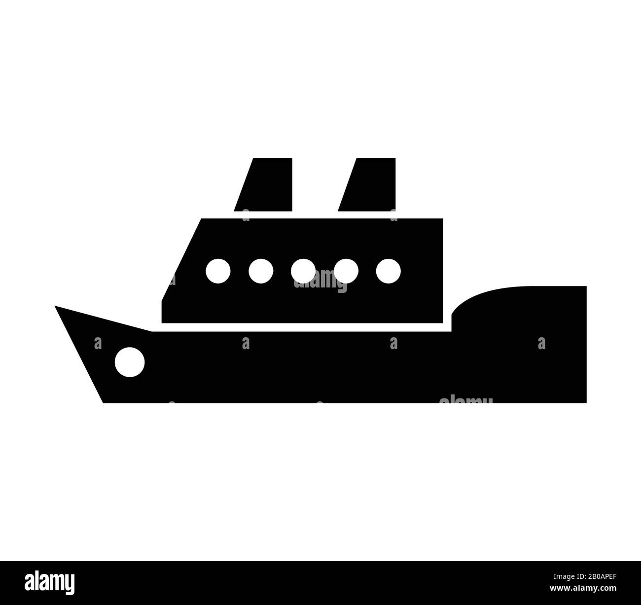 ship icon illustrated in vector on white background Stock Vector Image ...