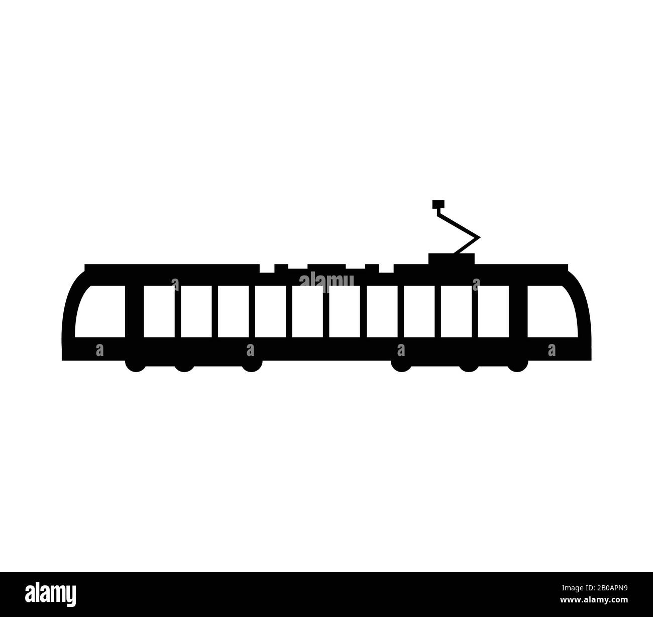 tram icon illustrated in vector on white background Stock Vector Image ...