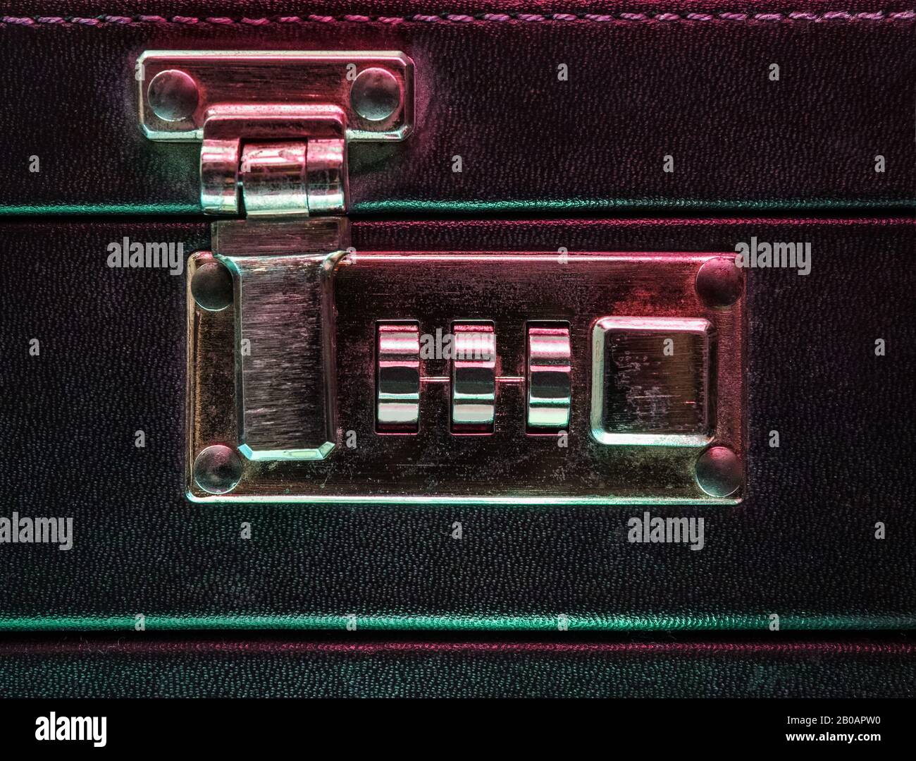Briefcase padlock with a code. The three wheels have no digits Stock ...