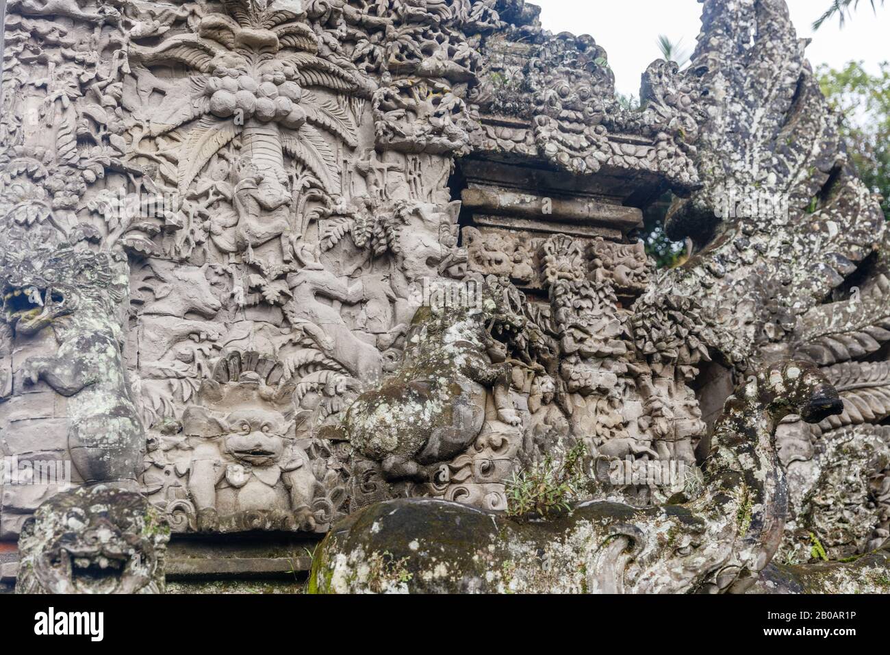 Stone carving on the gates to Kebun Raya Bali - Bali Botanical Garden ...