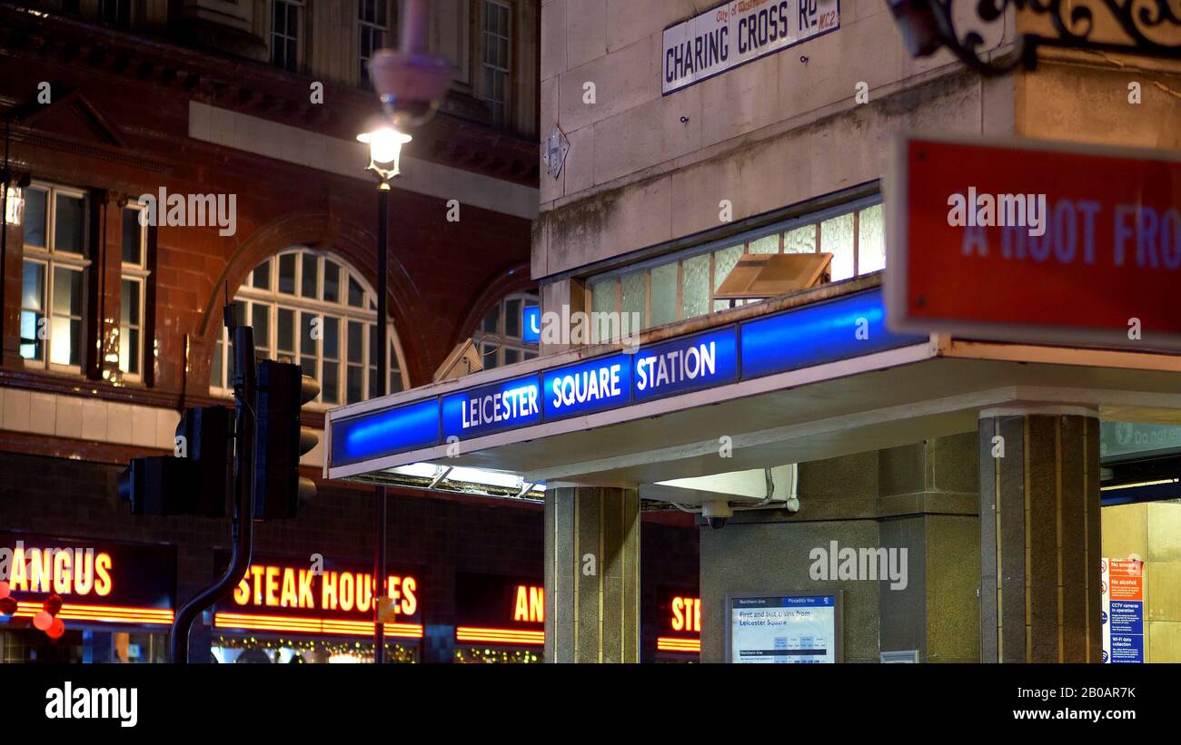 Leicester square station architecture hi-res stock photography and ...