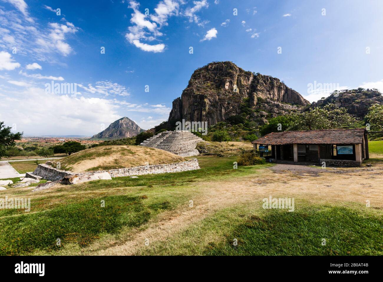 Pyramid of Chalcatzingo archaeological site, Morelos, Mexico, Central ...