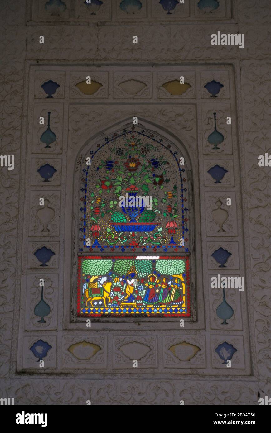 INDIA, JAIPUR, AMBER FORT, PALACE, STAINED GLASS WINDOW Stock Photo - Alamy