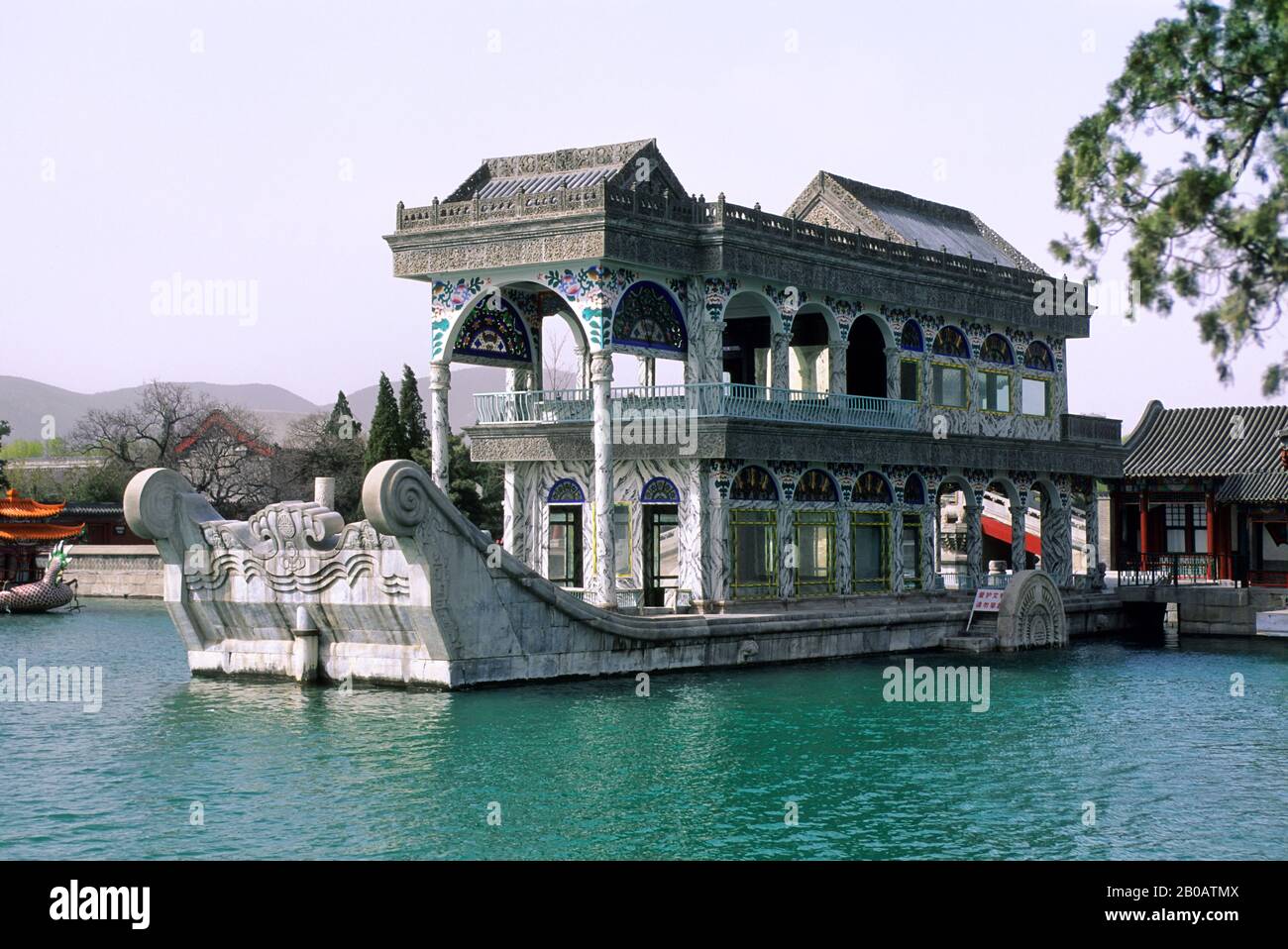 CHINA, BEIJING, SUMMER PALACE, MARBLE BOAT Stock Photo - Alamy
