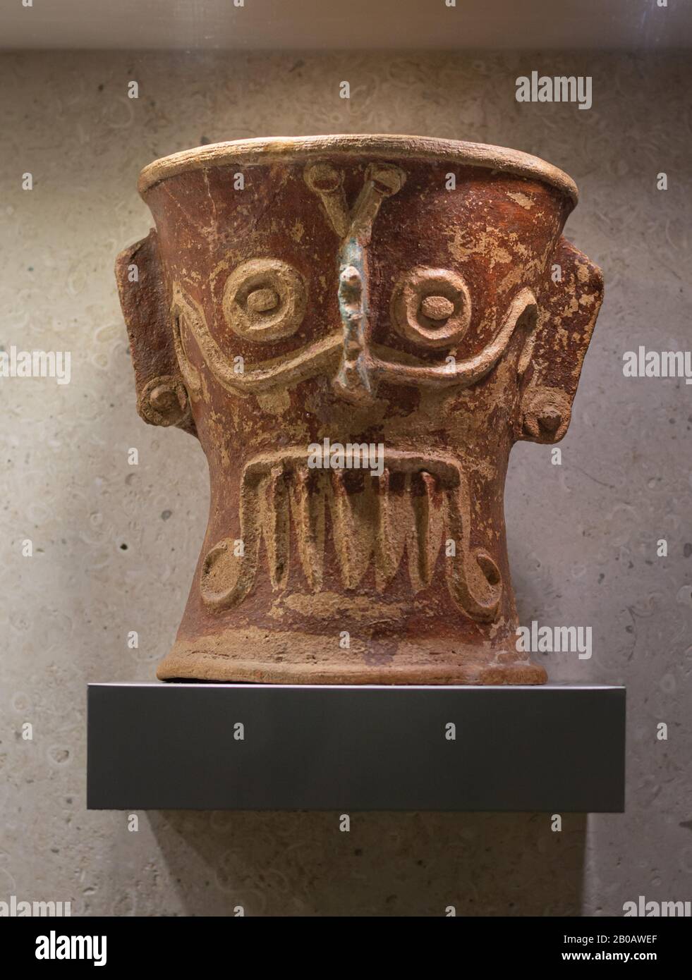 Maya ncense Burner with effigy of a deity. Maya World Museum, Merida ...