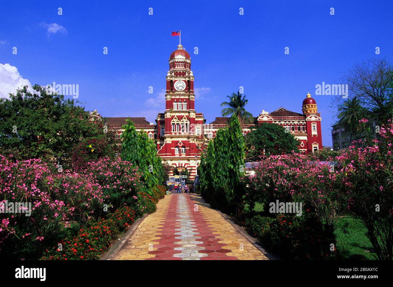MYANMAR(BURMA), RANGOON, MAHA BANDOOLA GARDEN, VIEW OF FORMER HIGH ...
