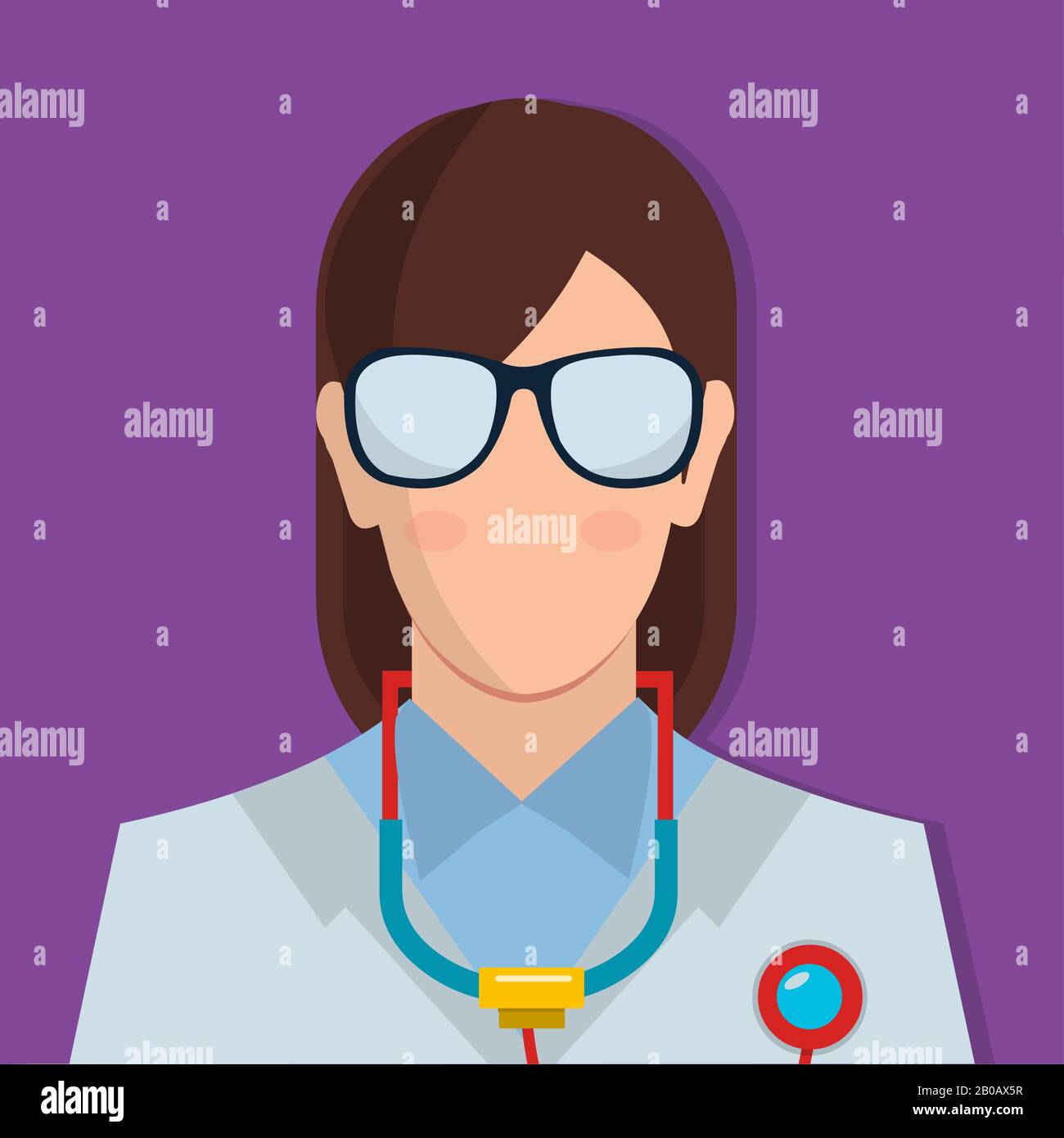 female doctor avatar isolated vector illustration Stock Vector Image ...