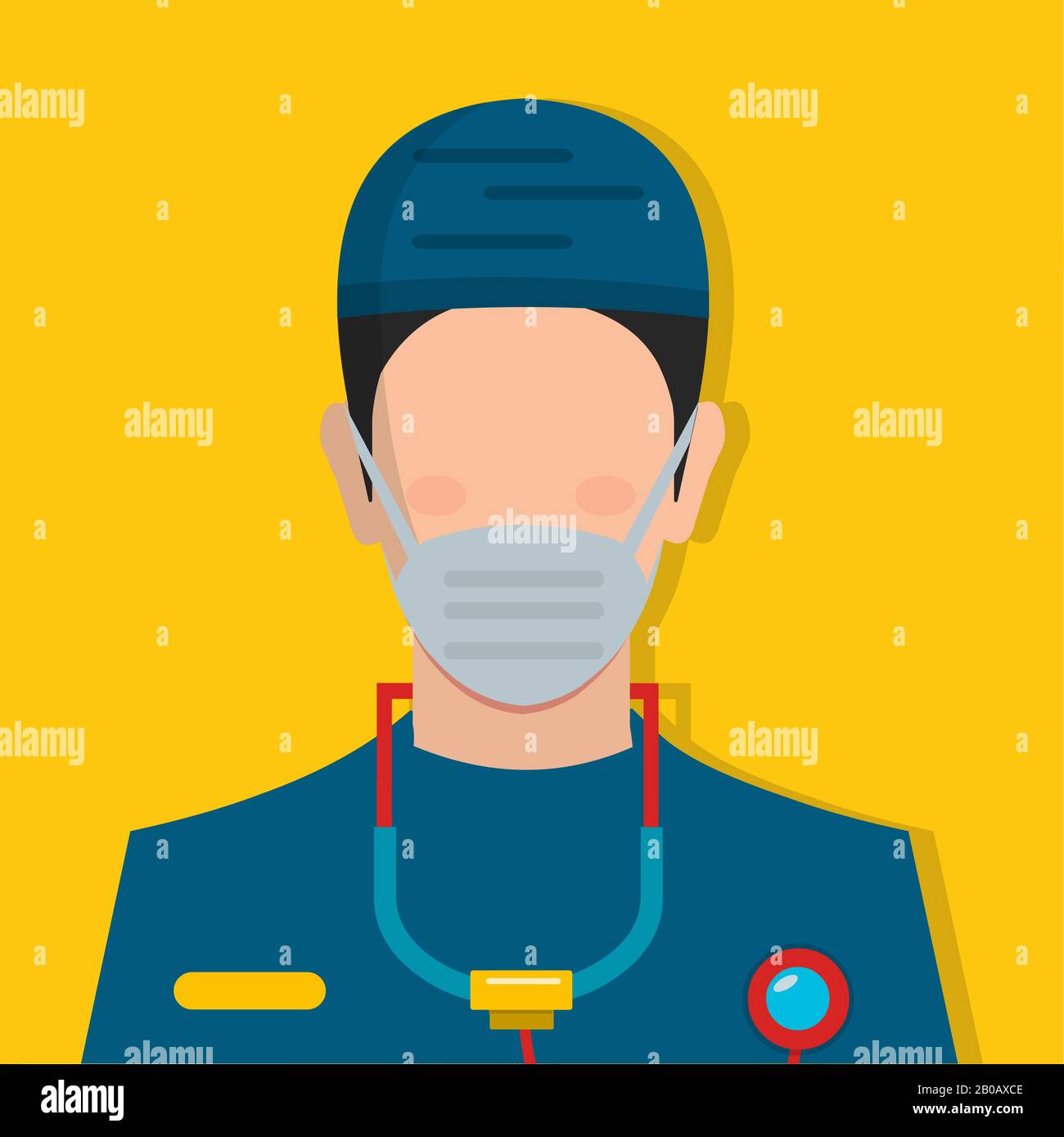 male surgeon doctor avatar isolated vector illustration Stock Vector ...
