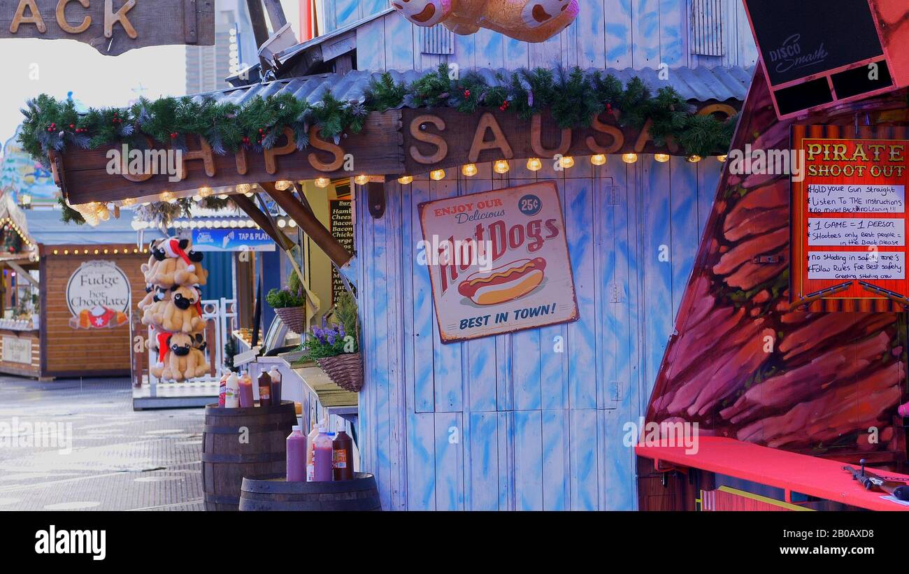 Winter wonderland Christmas fair in London Hyde Park - LONDON, ENGLAND ...