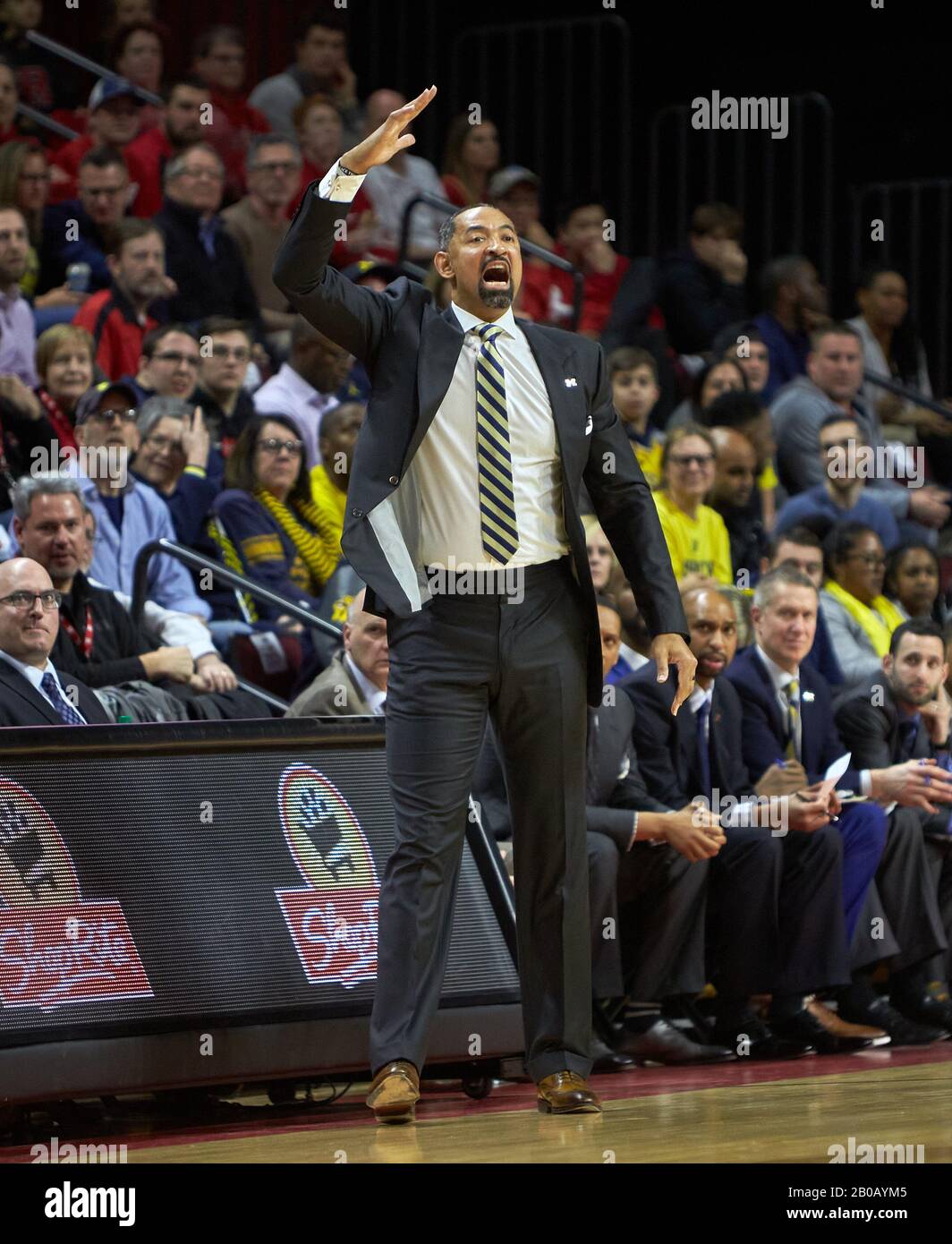 Piscataway, New Jersey, USA. 19th Feb, 2020. Michigan Wolverines head ...