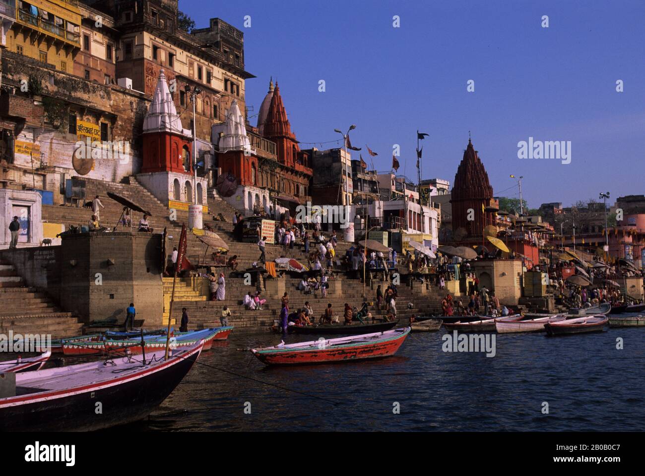 INDIA, VARANASI, GANGES RIVER, VIEW OF RIVERFRONT Stock Photo - Alamy