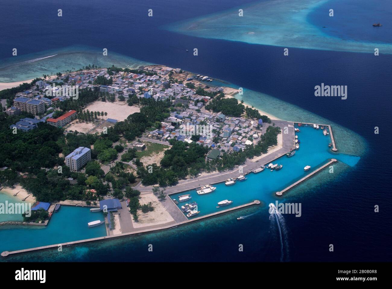 MALDIVES, AERIAL VIEW OF MALE Stock Photo - Alamy
