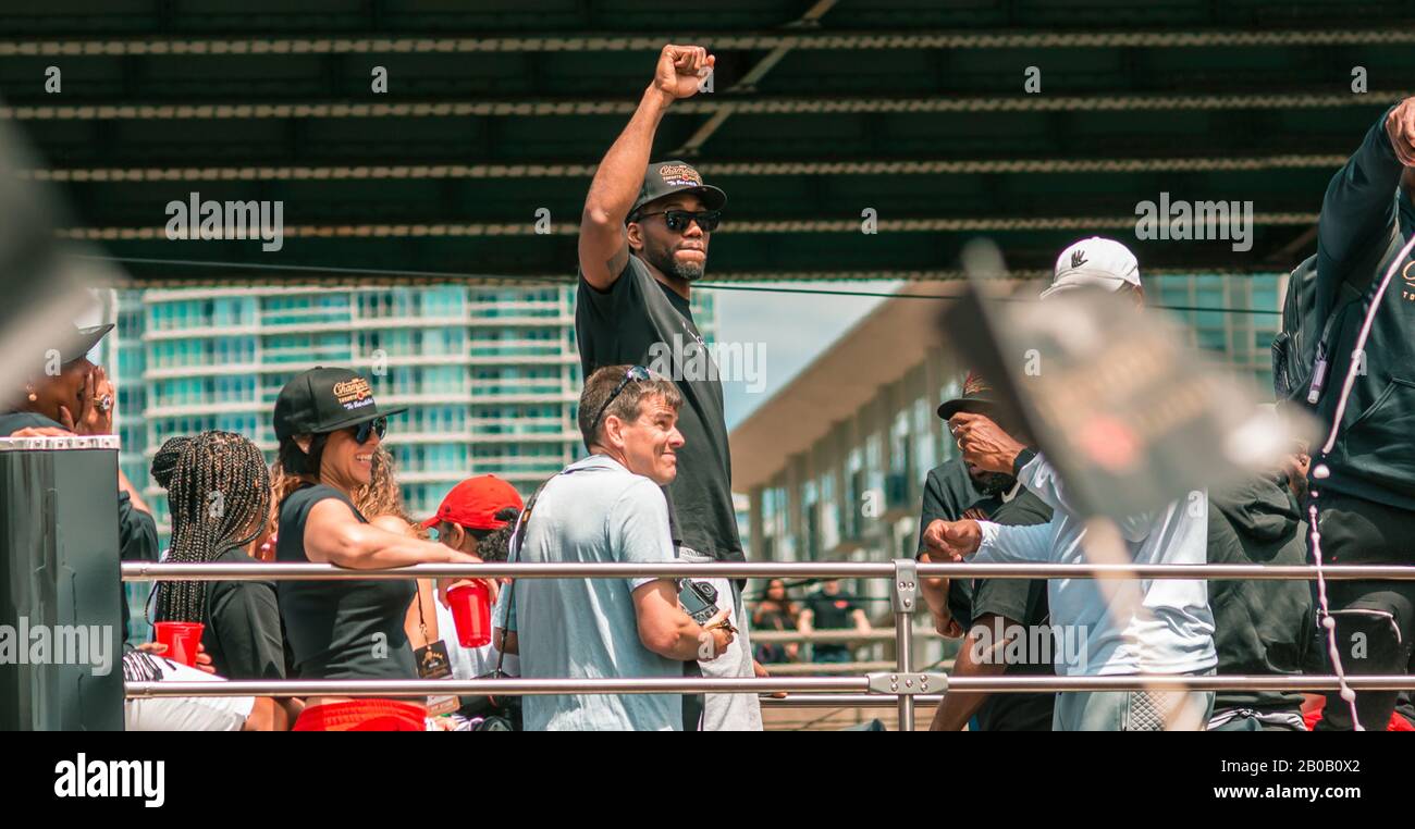 The NBA FINAL CHAMPION of 2019, Street Parade, Ceremony Stock Photo - Alamy