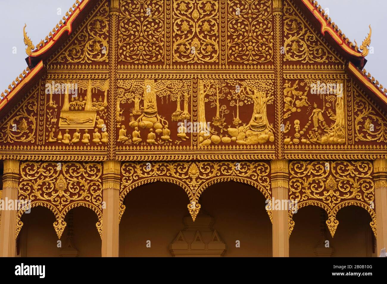 LAOS, VIENTIANE, THAT LUANG STUPA, NORTH TEMPLE Stock Photo - Alamy