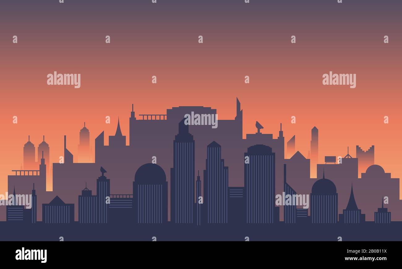 Background city with many buildings in the morning Stock Vector Image ...