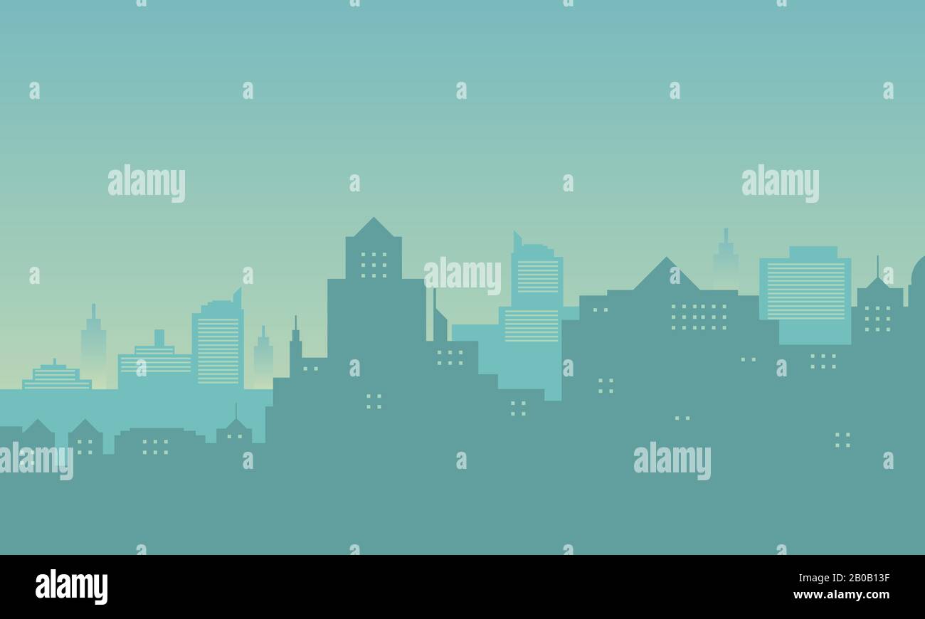 Background city with many buildings in the morning Stock Vector Image ...