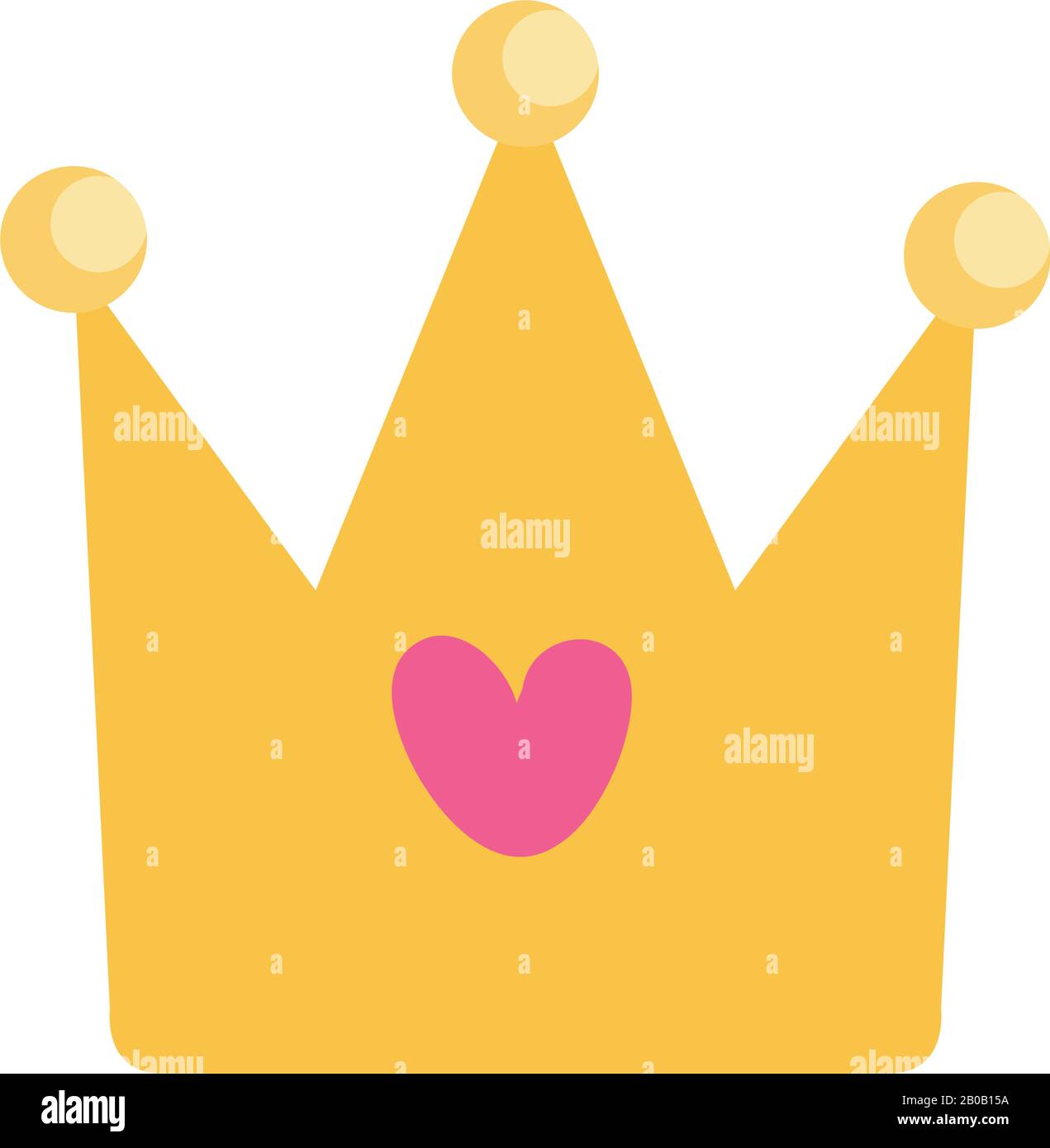 cute crown with heart isolated icon Stock Vector Image & Art - Alamy