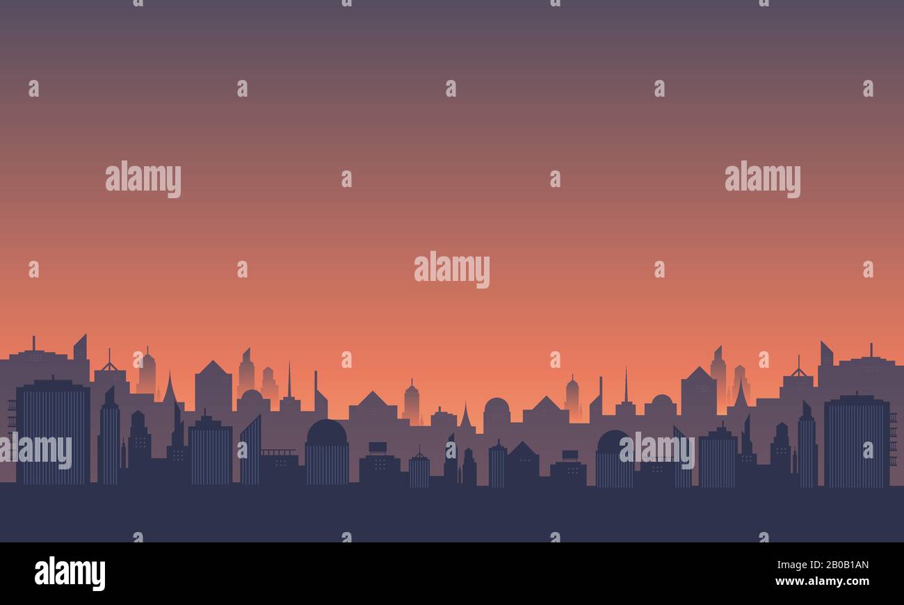 The background atmosphere urban environment at dusk Stock Vector Image ...