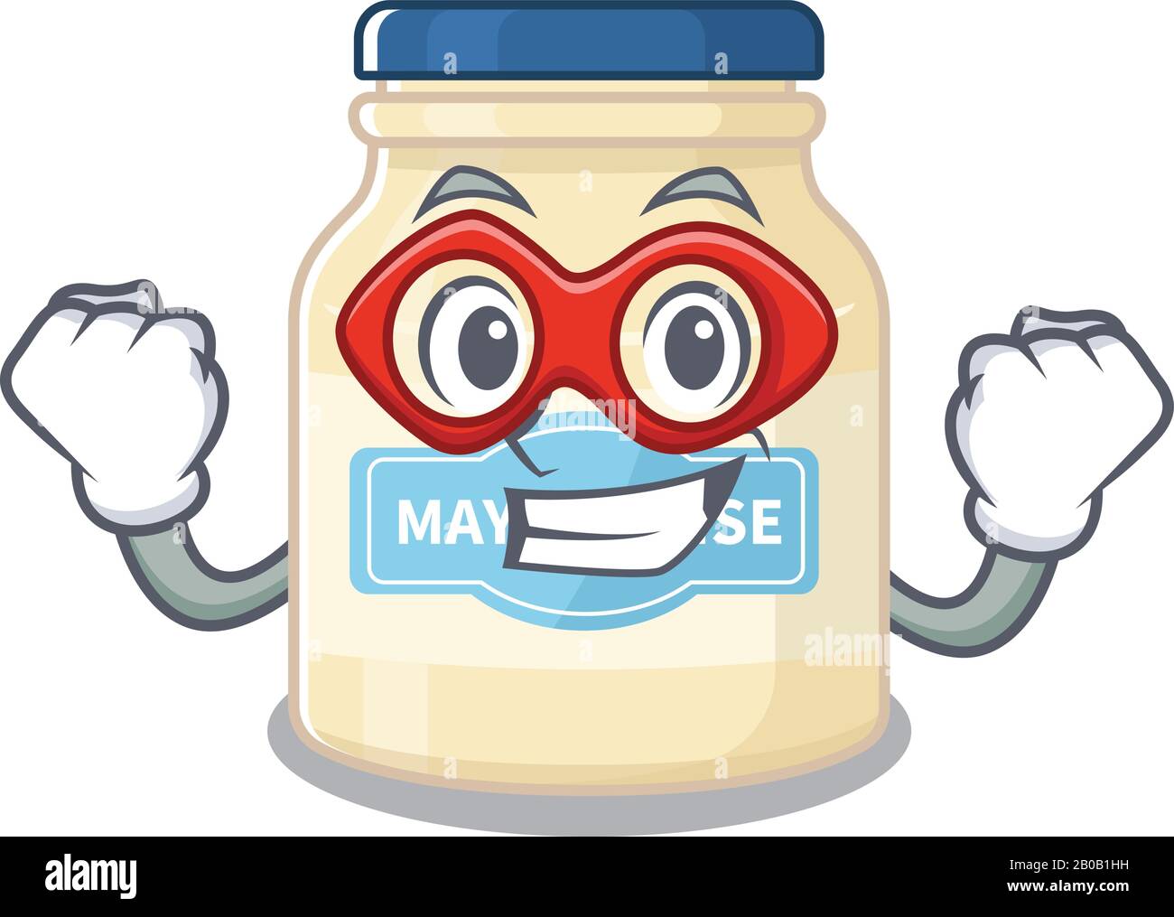 A cartoon concept of mayonnaise performed as a Super hero Stock Vector ...