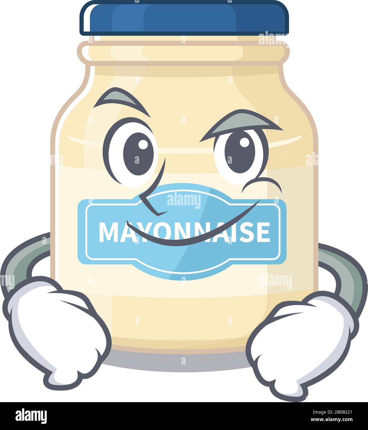 Cool mayonnaise mascot character with Smirking face Stock Vector Image ...