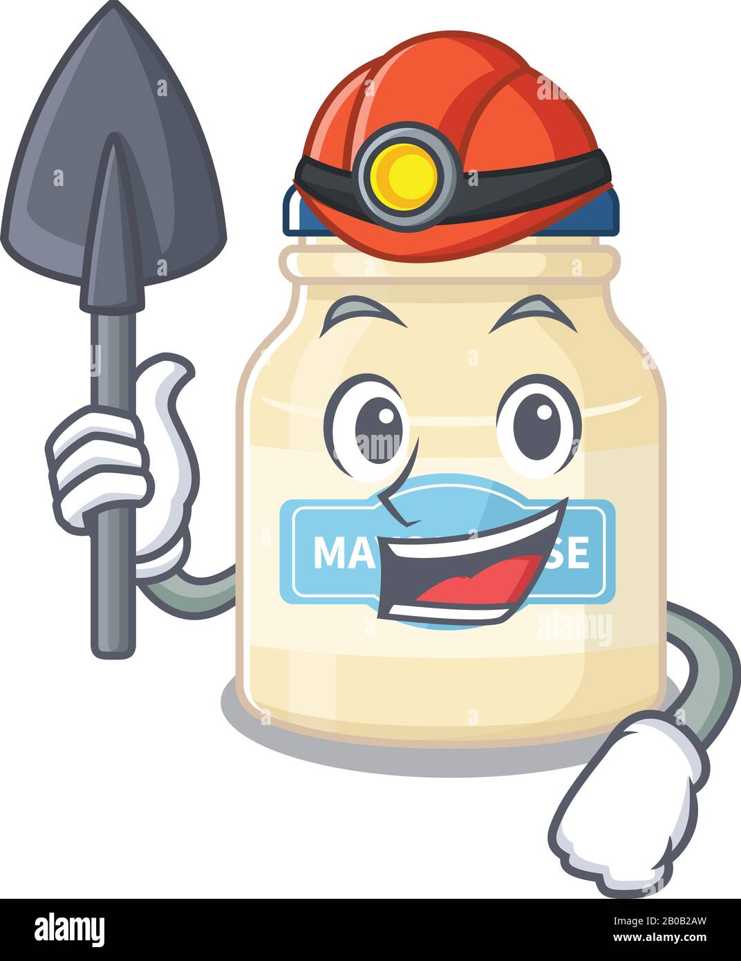 Cool clever Miner mayonnaise cartoon character design Stock Vector ...