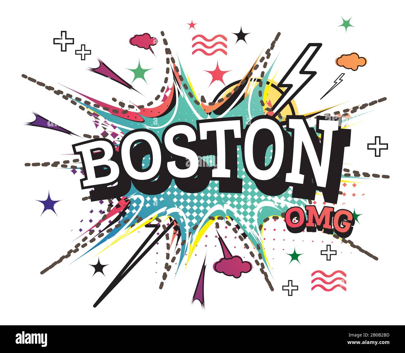 Boston boston graffiti Cut Out Stock Images & Pictures - Alamy