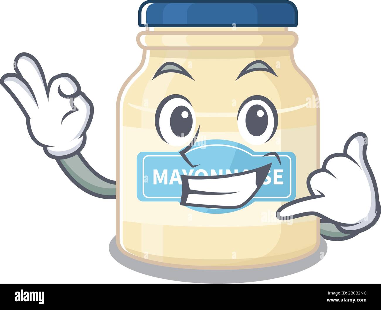 Call me funny mayonnaise cartoon character concept Stock Vector Image ...