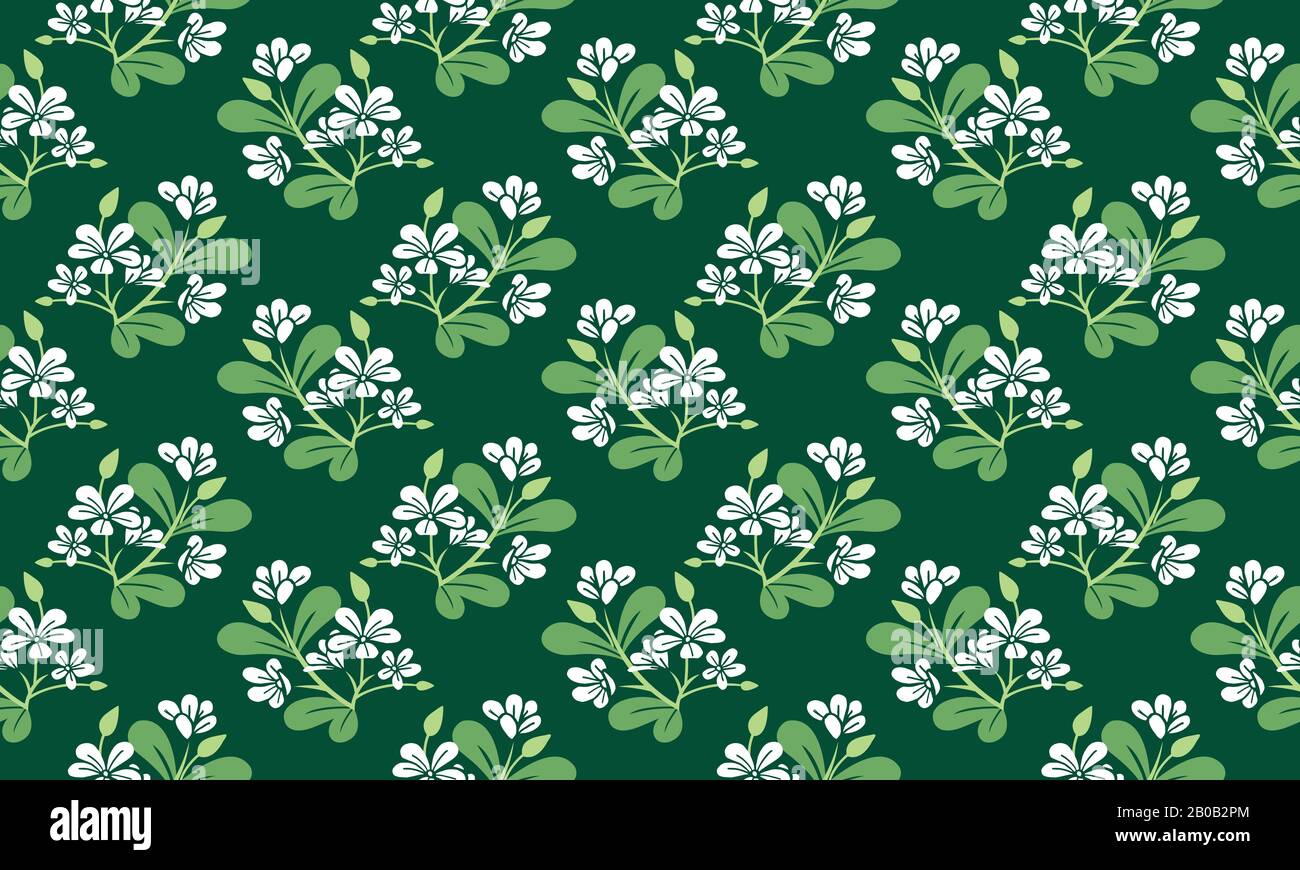 Antique spring floral pattern background, with leaf and floral design ...