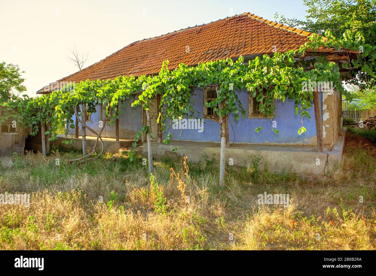 very old rustic house with tiled roof Stock Photo - Alamy