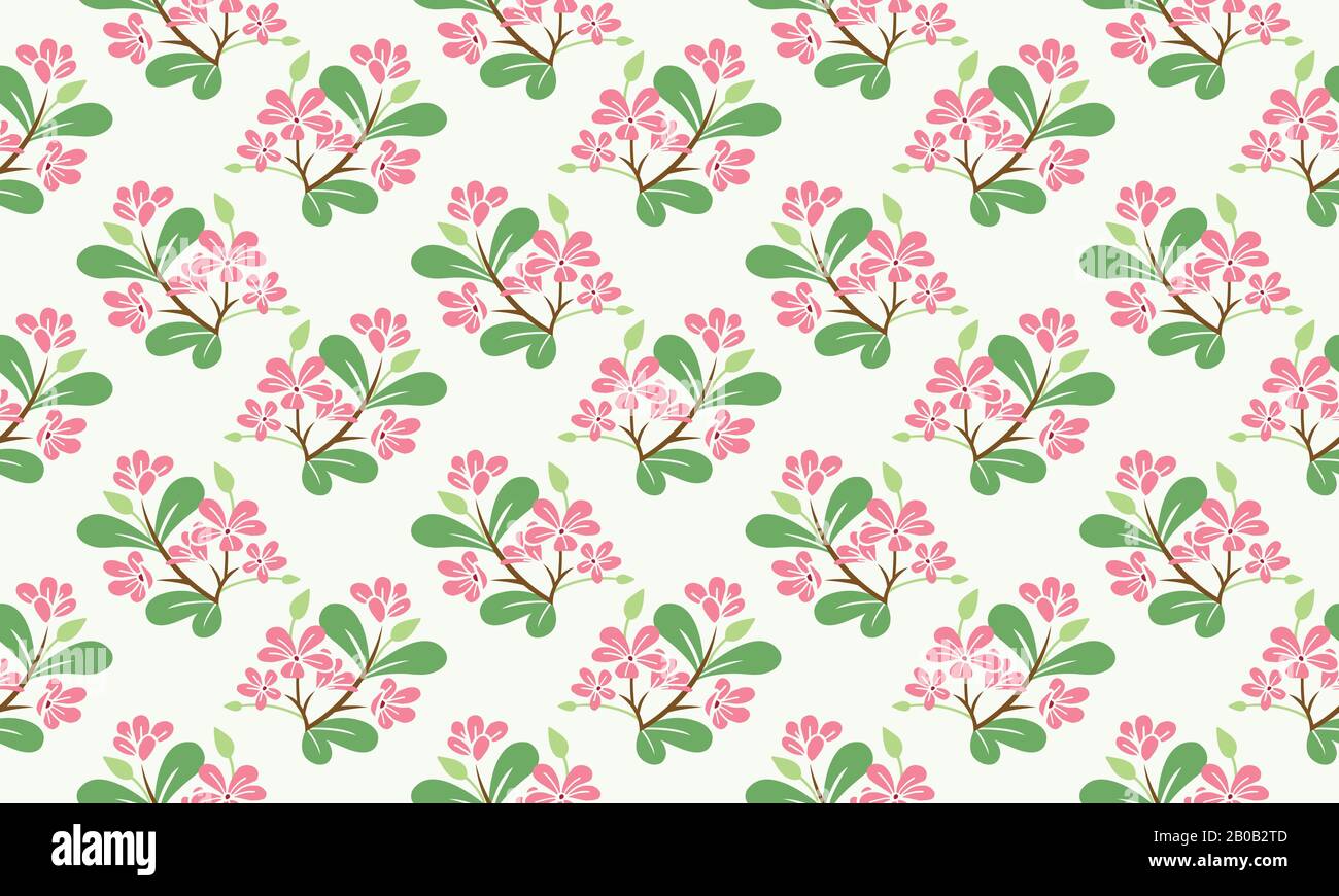 Antique spring floral pattern background, with leaf and floral design ...