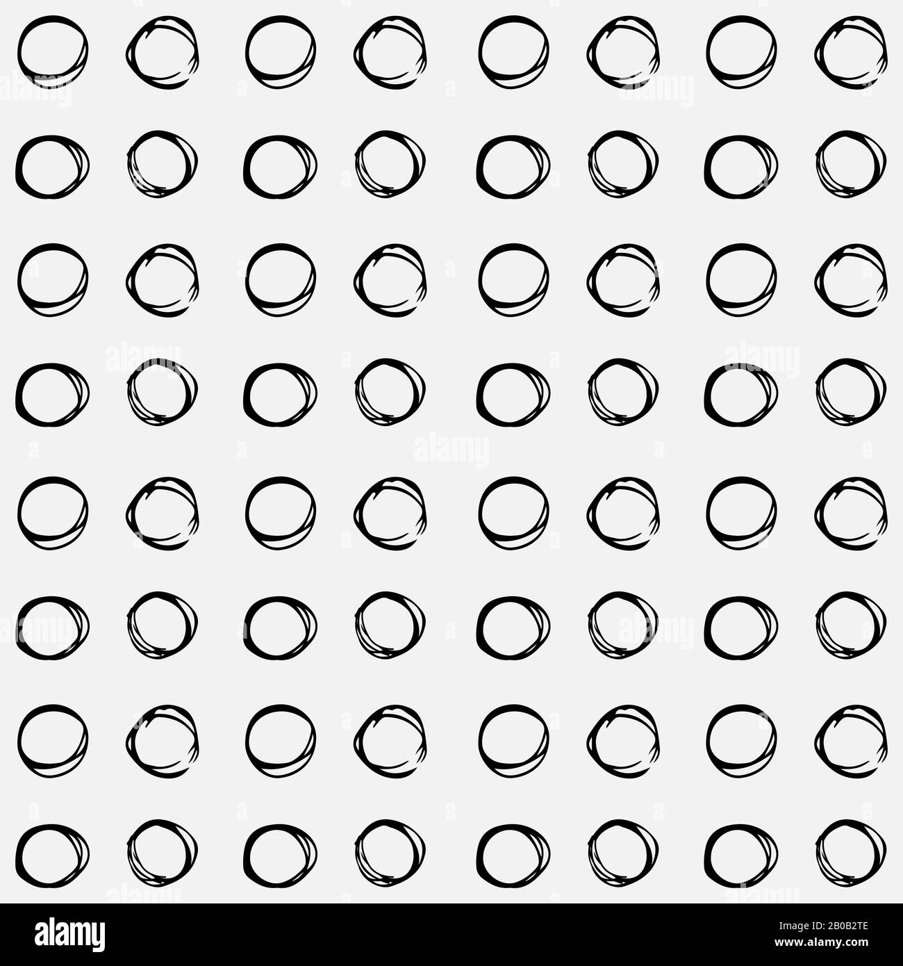 Seamless Circles Hand Drawn Pattern Stock Vector Images Alamy