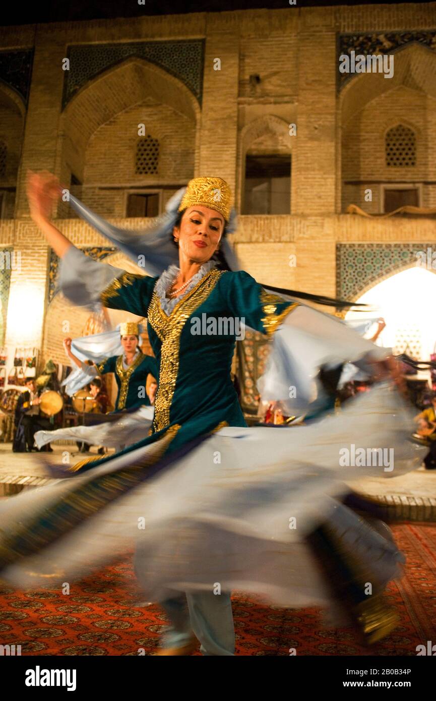 UZBEKISTAN, BUKHARA, NADIR DEVON MADRASSAH, FOLKLORE SHOW, TRADITIONAL ...