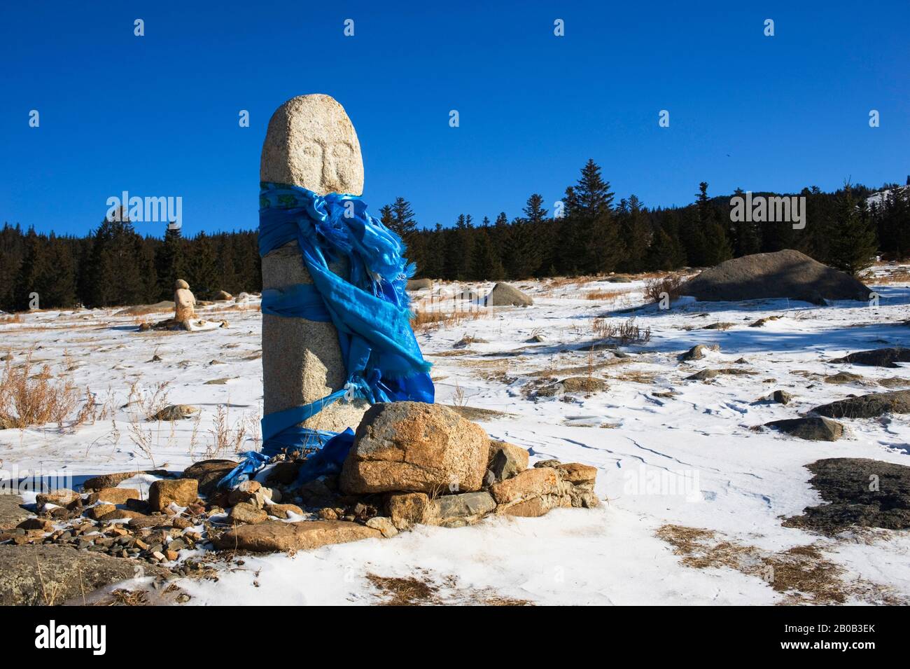 MONGOLIA, NEAR ULAANBAATAR AND ZUUNMOD, MANZUSHIR MONASTERY, STONE ...