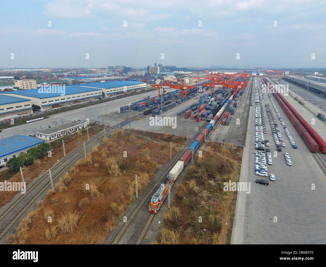 Chengdu. 19th Feb, 2020. Aerial photo taken on Feb. 19, 2020 shows a ...
