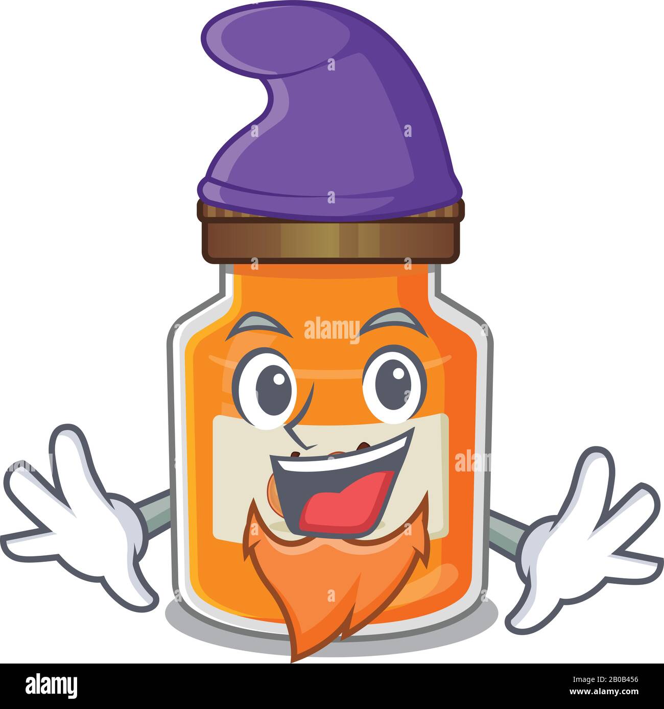 cartoon mascot of funny peach jam dressed as an Elf Stock Vector Image ...