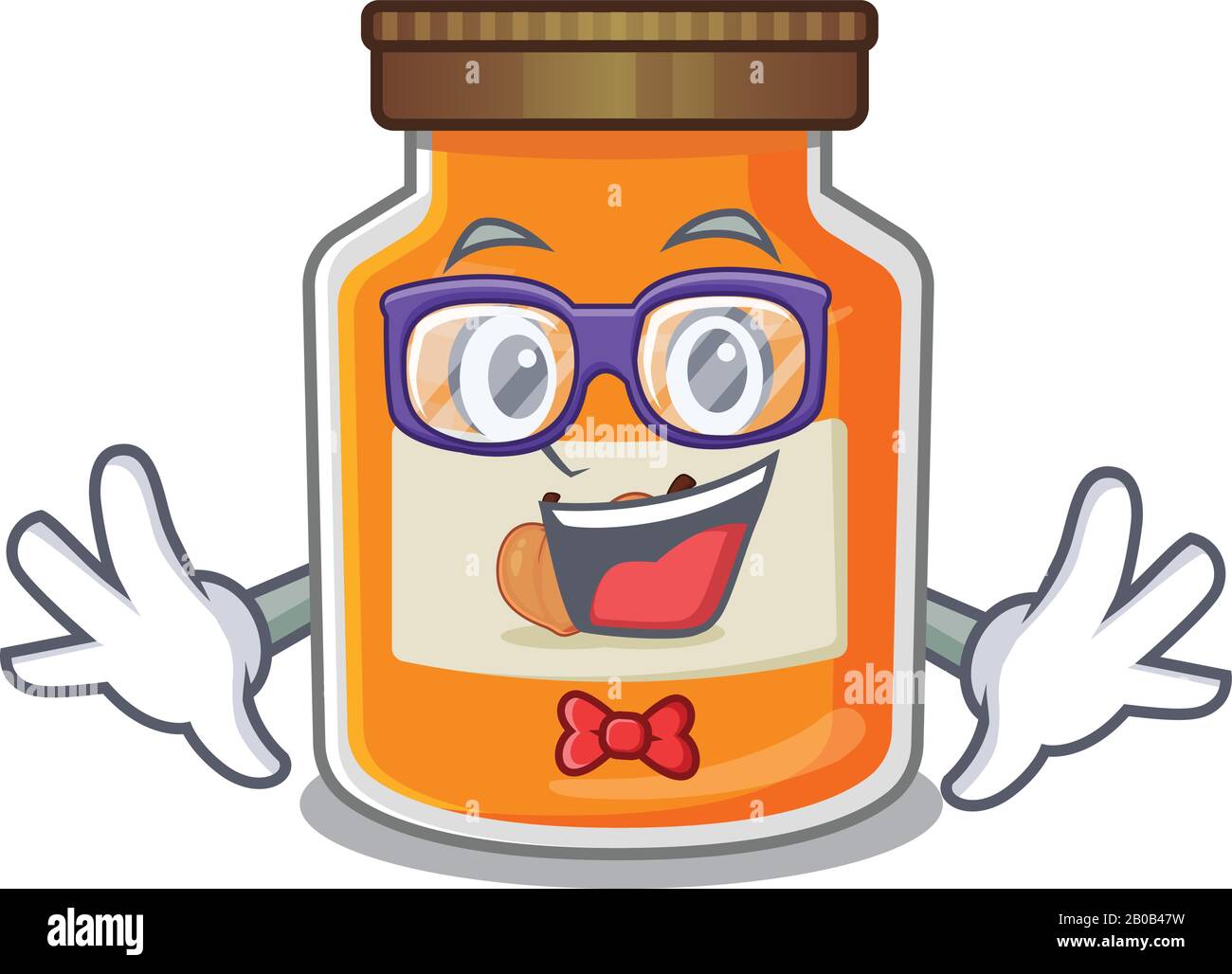 A cartoon concept of Geek peach jam design Stock Vector Image & Art - Alamy