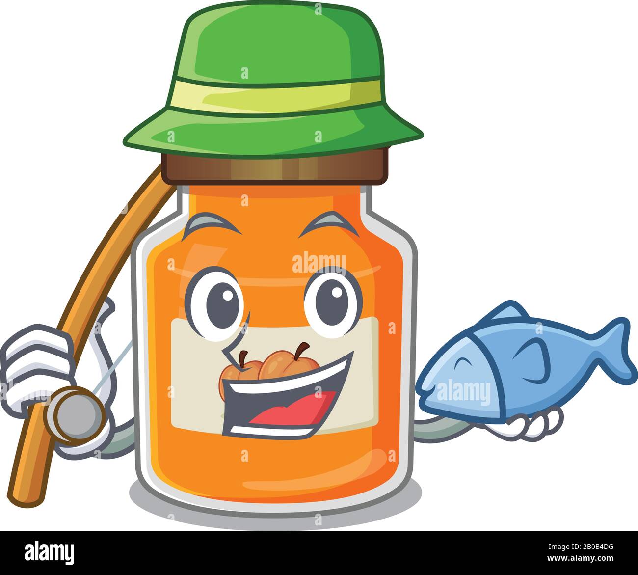 A Picture of happy Fishing peach jam design Stock Vector Image & Art ...