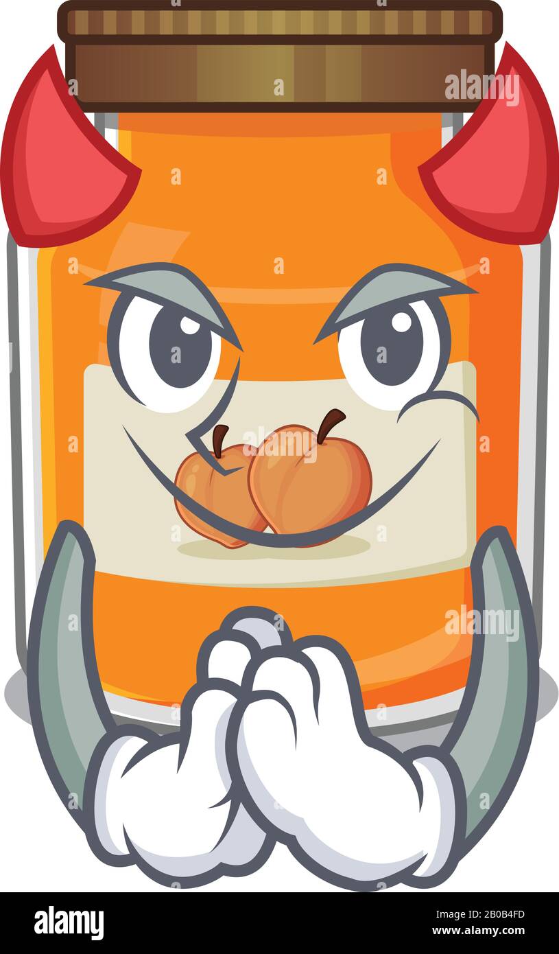 Devil peach jam Cartoon in character design Stock Vector Image & Art ...